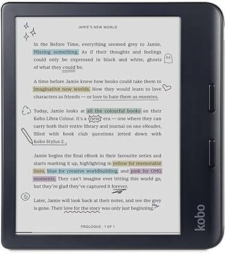 KOBO Libra Colour, eReader, 7” Glare-Free Colour E Ink Kaleido™ 3 ...