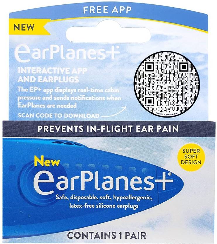 earplanes Plus Prevent IN-Flight Ear Discomfort Adult 1 Pair Ear Plug ...