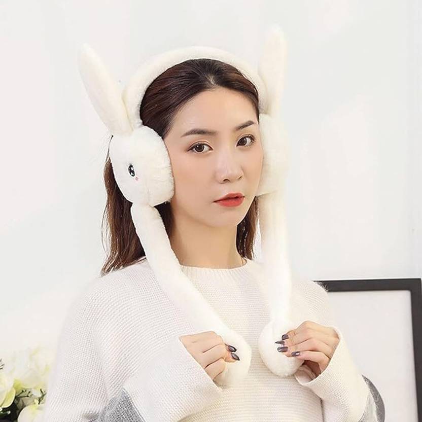 TMC Cute Rabbit Bunny Design Soft Ear Moving Multicolor Earmuff for ...