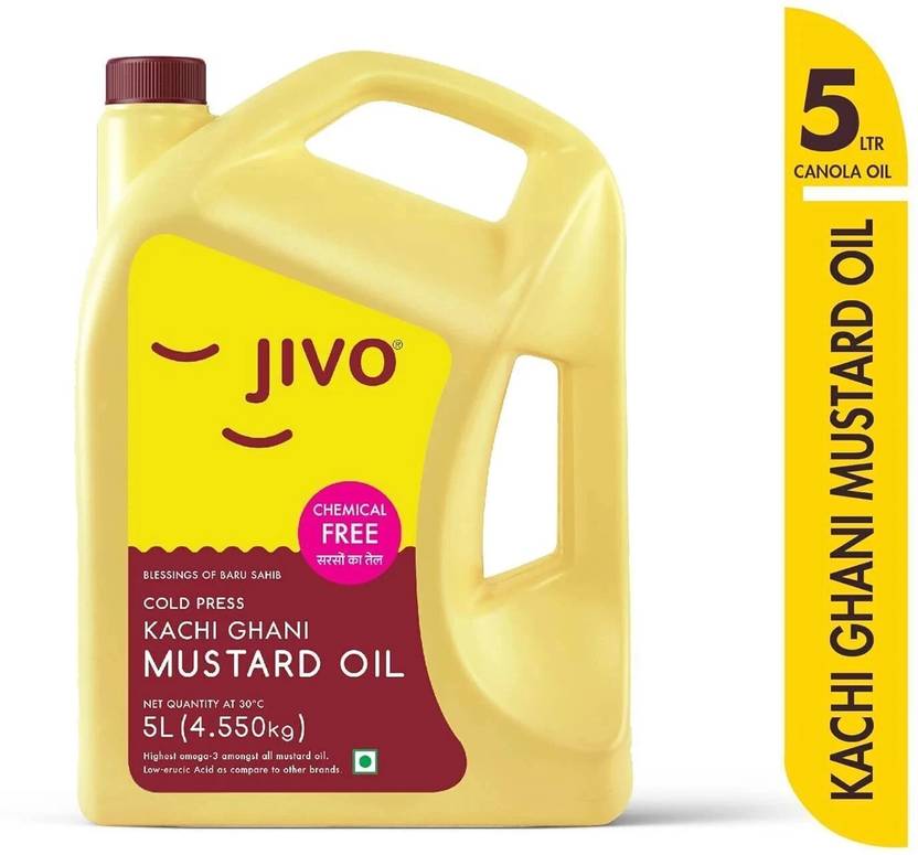 JIVO Cold Pressed Pure Cooking Mustard Oil Can Price in India - Buy ...