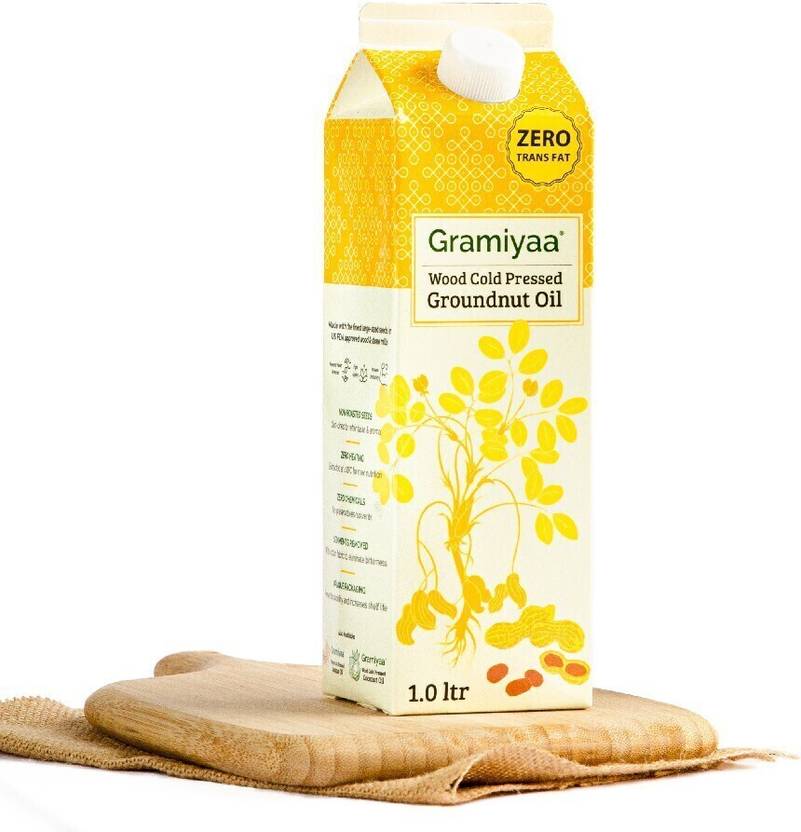 Gramiyaa Wood Cold Pressed Groundnut Oil (Peanut Oil)-1Ltr-Marachekku ...