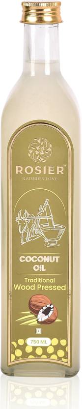 ROSIER Cold Pressed Organic Coconut Oil, Wood Pressed Cooking Oil, Pure ...