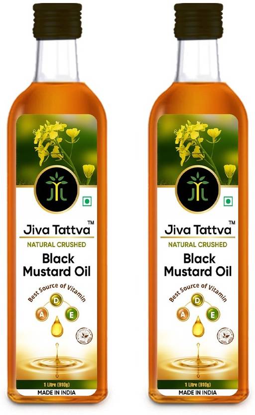 Jiva Tattva Natural Crushed Black Mustard Oil For Cooking Sarso Tel ...