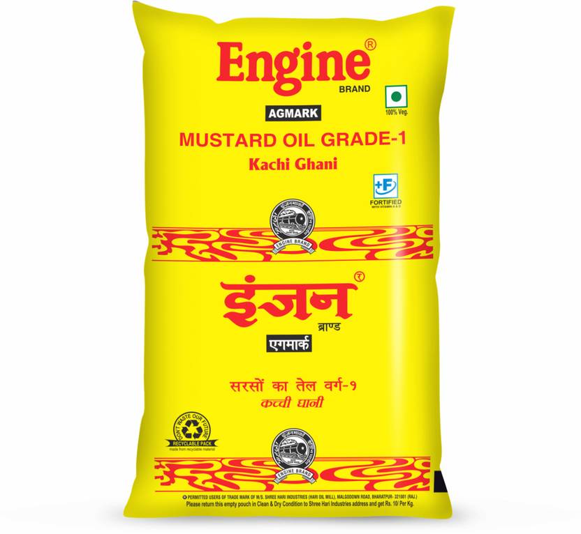 Engine Kachi Ghani Mustard Oil Mustard Oil Pouch Price in India - Buy ...