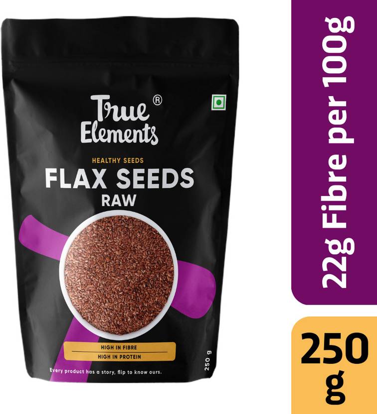 True Elements Raw Flax Seeds, Healthy edible Seeds, Rich in Omega 3 ...