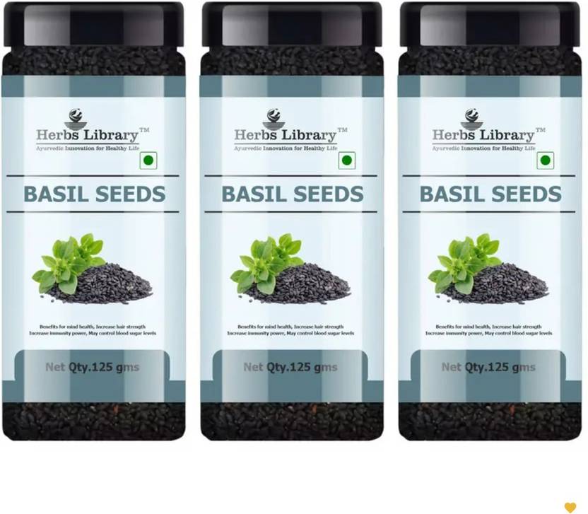 Herbs Library Basil Seeds | Versatile Ayurvedic Cooling Seed For ...