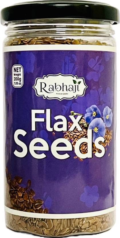 Rabhaji Flax Seeds 200 g - Jar Pack | Flax Seeds for Hair growth ...