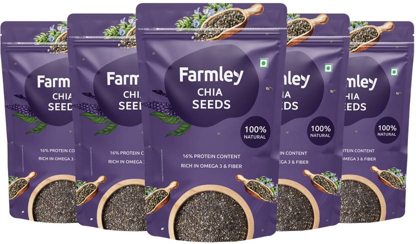 Farmley Premium Natural Chia Seeds 1 kg,High Fibre & Protein,Rich in ...