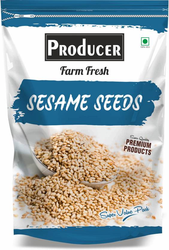 PRODUCER Sesame Seeds Pure White, Till 1kg Sesame Seeds Price in India ...
