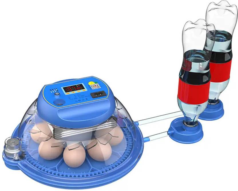 HatchPro 8 Egg Incubator Automatic Turning Round Blue Egg Incubator ...