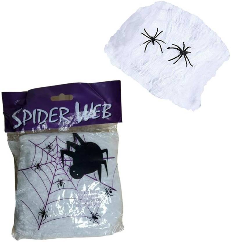 Brown Leaf Halloween Decoration 300 sq ft. Spider Webs With Plastic ...