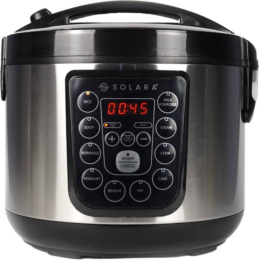Solara SOL-RIC-201 Rice Cooker, Electric Pressure Cooker, Food Steamer ...