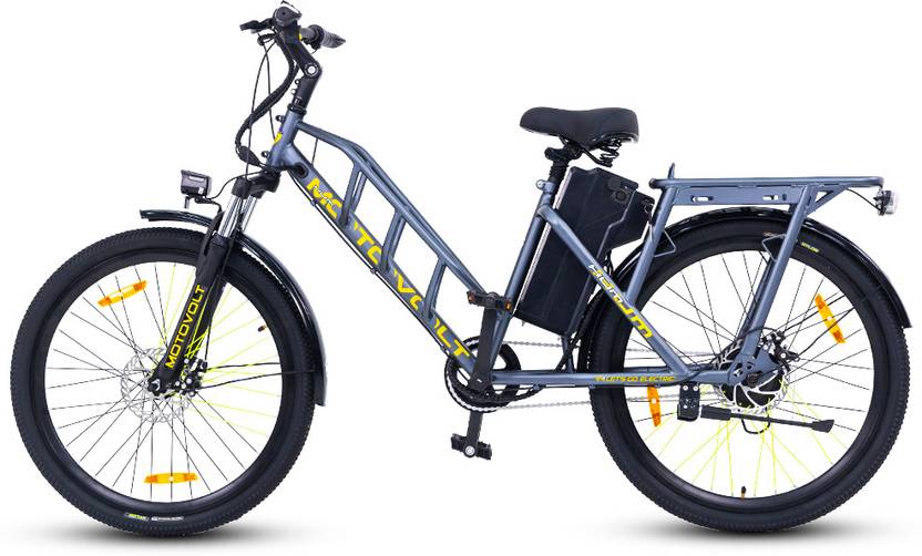 Motovolt HUM Standard Mid Range - Carbon Grey 26 inches Single Speed Lithium-ion (Li-ion ...