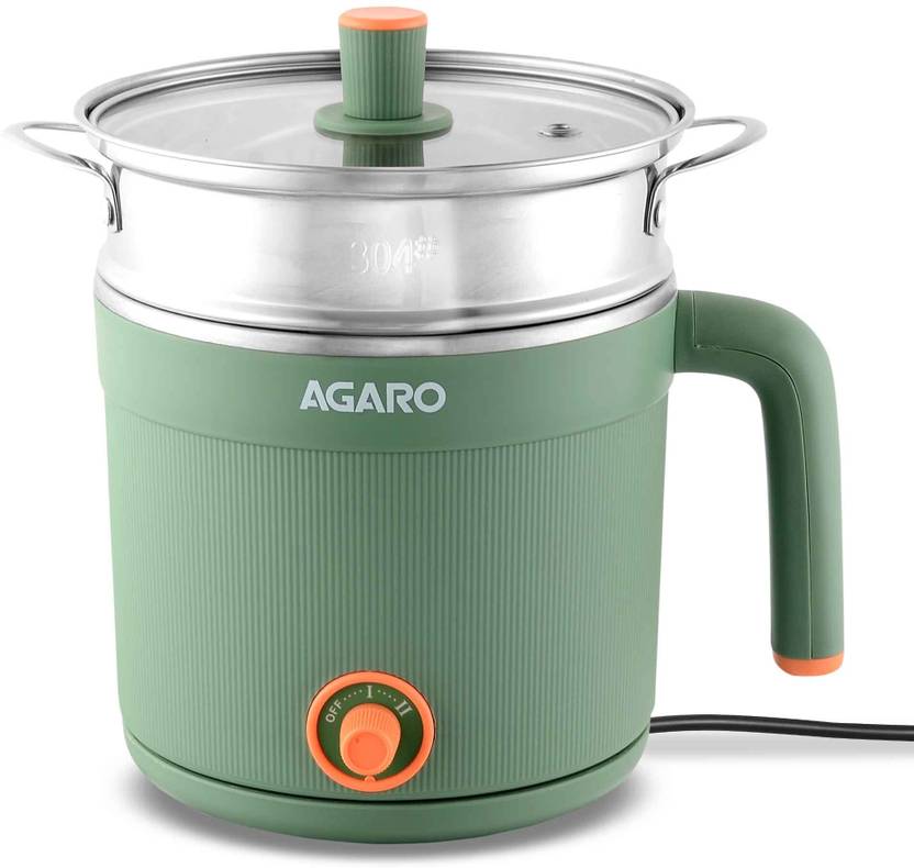 AGARO Regency Multi Cook Kettle With Steamer, 1.2L Inner Pot, Double ...