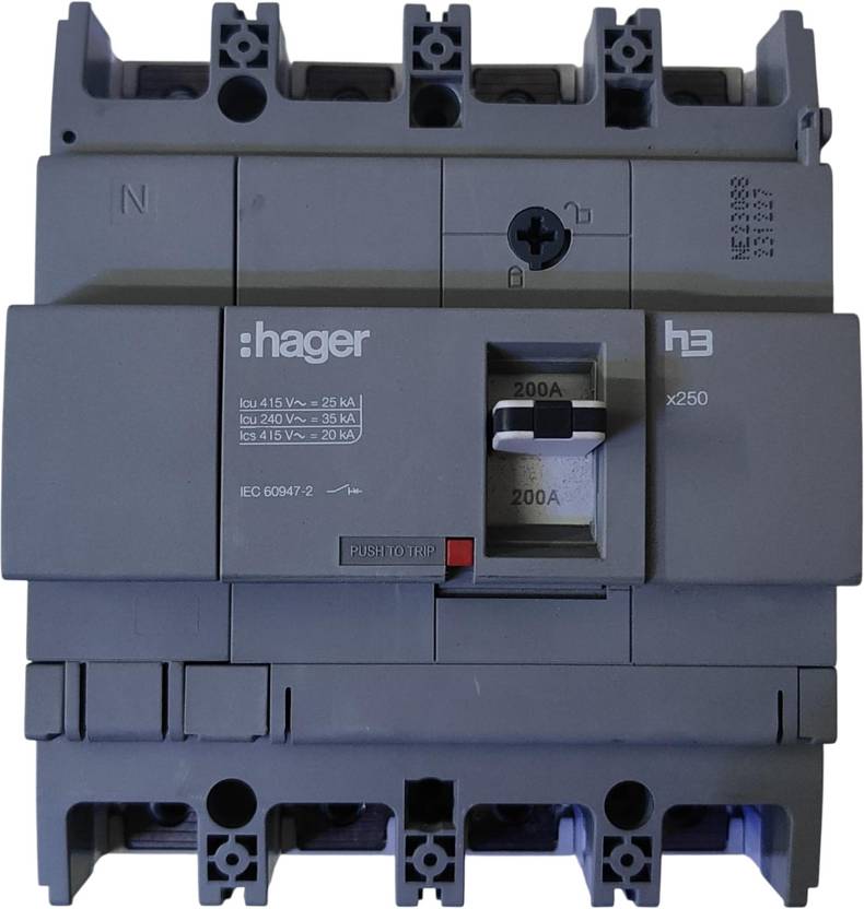 Hager 4 POLE 200A MCCB HHB201Z MCB Price in India - Buy Hager 4 POLE ...