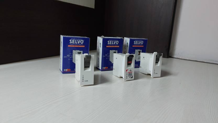 Selvo C-6A Single Pole Modular Mounted Mini MCB (PACK OF 3) MCB Price ...