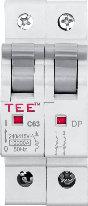 The Elite Electrotek Double Pole MCB Circuit Breaker,240V AC,Overload Protection, Home and ...