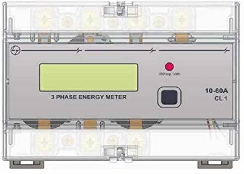L&T Energy meter 3P (10-60A) Class 1 (DIN MOUNTING) 3-Pole_DinMounting ...