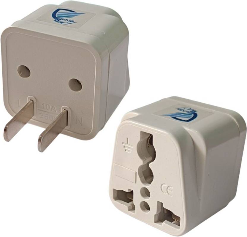 vadda bai 2 Pcs 10A 250V Conversion Plug 2 Pin for Convert India to USA, Japan, Canada ...