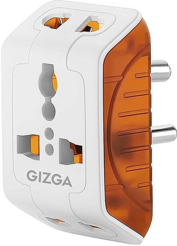 Gizga Essentials 3 Pin Multi Plug Socket | Universal Adapter with ...
