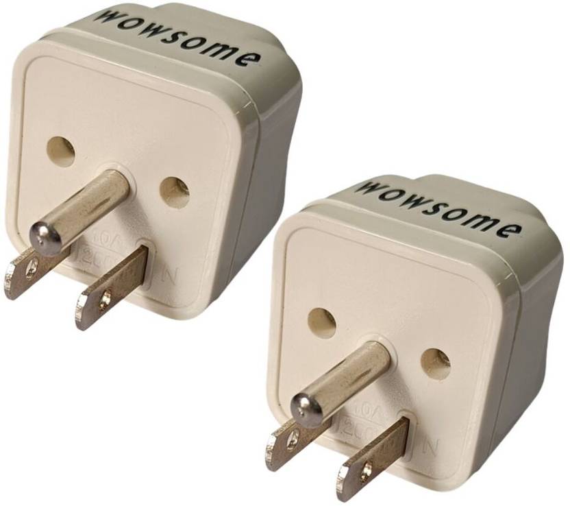 WOWSOME Universal Adapter 3 Prong Grounded Type-B India to USA, Canada ...