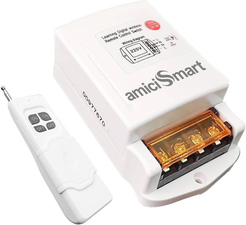 amiciSmart Wireless Remote Controlled Electrical Switch, 220V On/Off ...