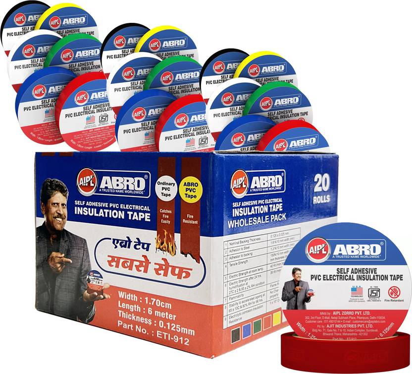 ABRO PVC Tape ISI Marked Genuine Insulation Electrical - Electric Wire Tape - Fire Retardant ...