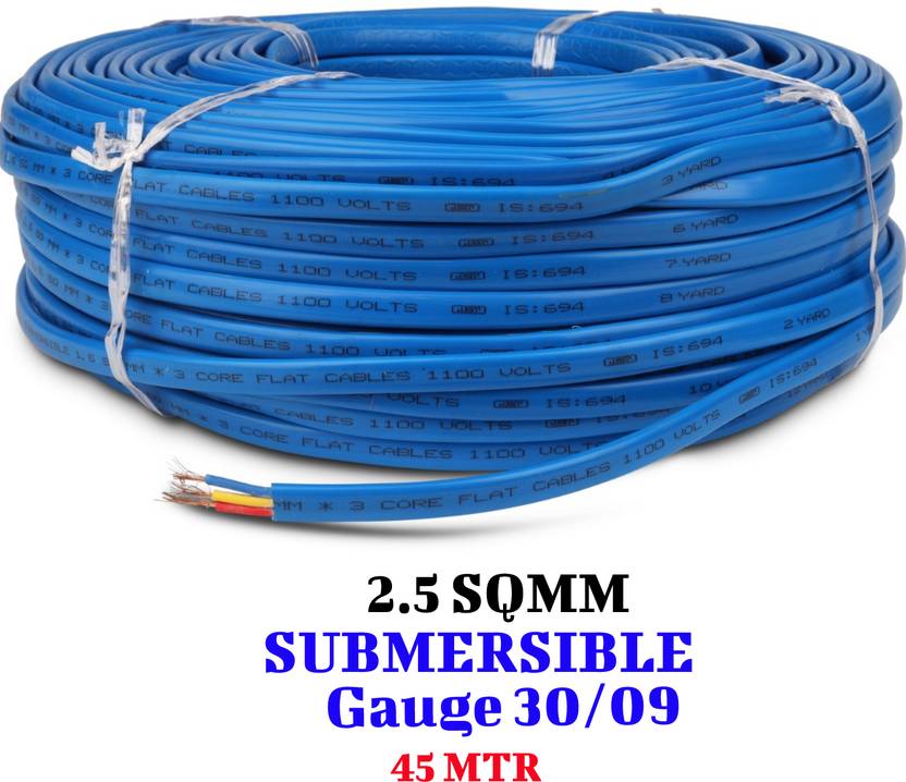 ELSON 2.5 MM 3 CORE Flat Submersible Cable for Submersible Pump ...