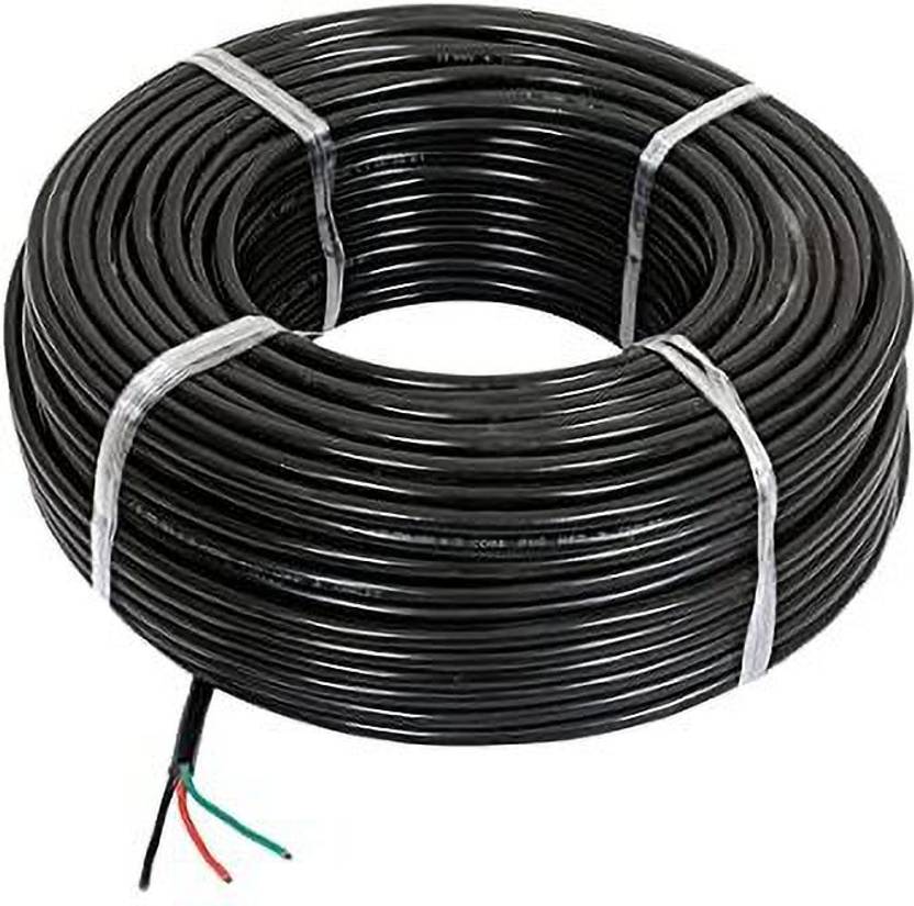 GVD PVC & FR Insulated 3 Core 1.5 sq/mm Black 10 m Wire Price in India ...