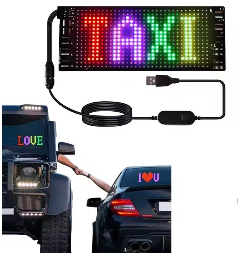Tukii Scrolling LED Panel - Custom Text & Animation, USB & APP ...