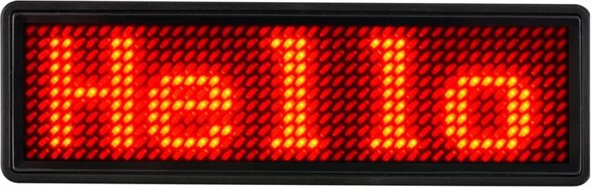 QAWACHH Bluetooth LED Name Badge Board Digital Scrolling Message (RED ...