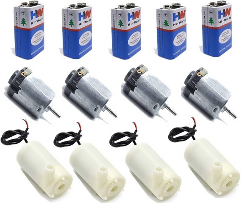 TZZOT Science Project Kit/ Dc Motor / 9v Battery / Mini water pump For ...