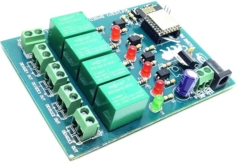 INVENTO 4 Channel Relay Module ESP8266 Wifi Wireless 220V AC/ 12V DC ...