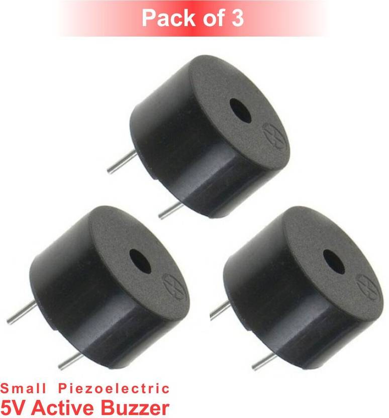 Scienticy Small Piezoelectric Buzzer 5V Active Buzzer (Pack of 3 ...