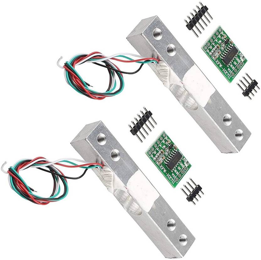 INVENTO 2Pcs 10kgLoad Cell+HX711 Weight Weighing Module Pressure Sensor Digital Kitchen ...