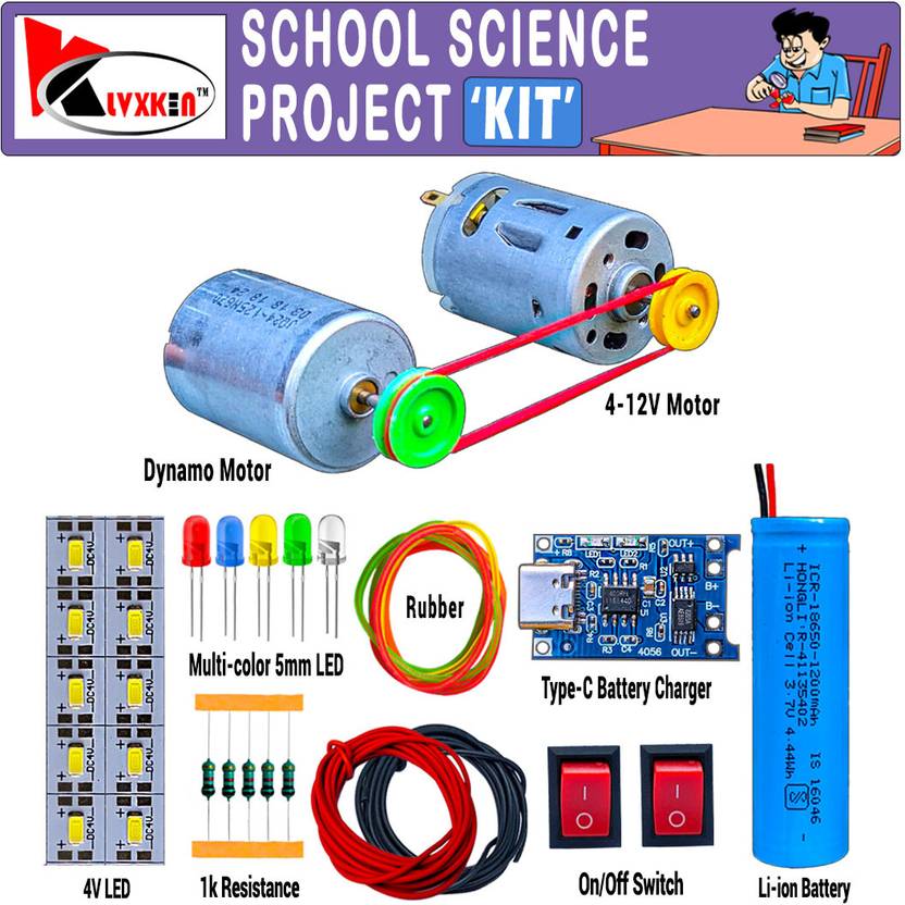 KLVXKEN Generator Making Dynamo Motor & Other Science Project Kit ...