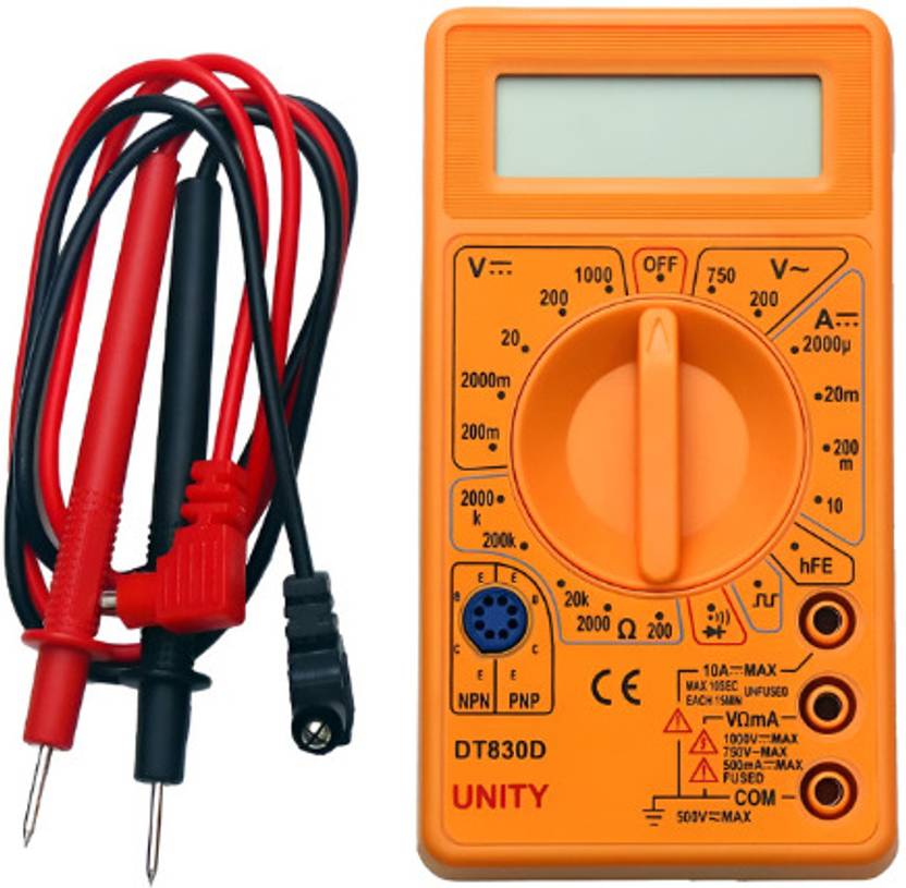 R&D Digital Multimeter Voltage Ampere Ohm Tester DC AC LCD Overload ...
