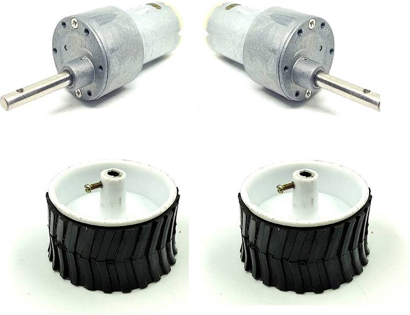 INVENTO 2pcs 12v 10 Kg-cm 60RPM Side Shaft Torque Geared DC Motor with ...