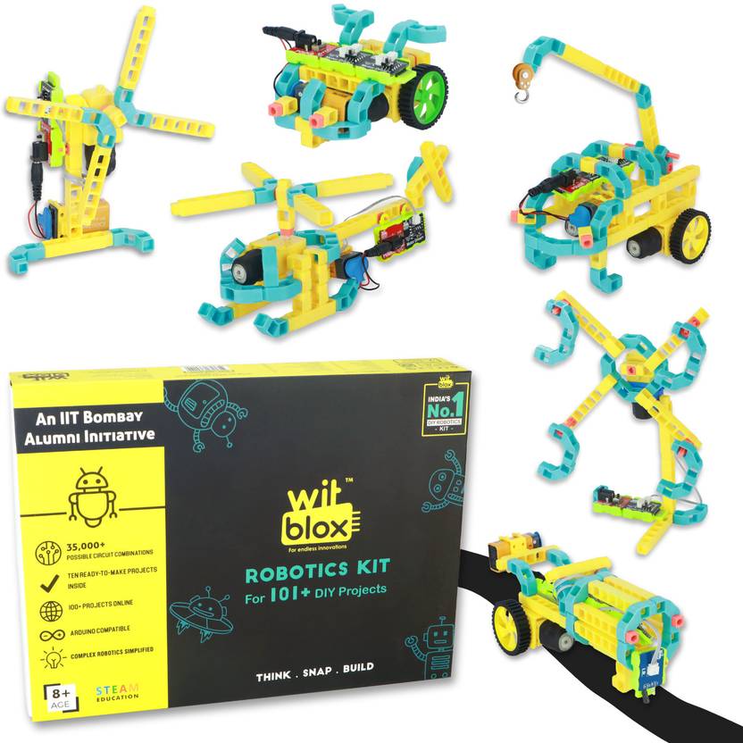 WitBlox Mega DIY Robotics Kit for 101 Projects Plug & Fit Modular ...