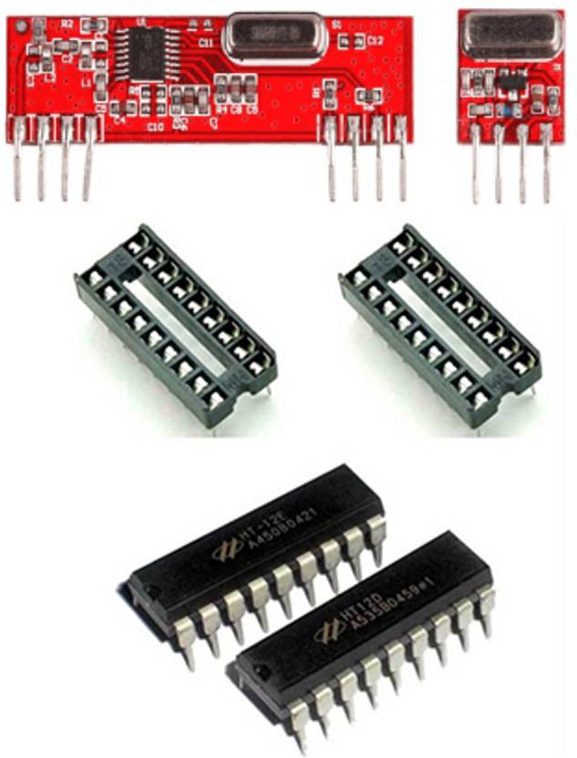 Technical hut RF Tx Rx 433 Mhz Module with pair of Ht12E and Ht12D IC ...