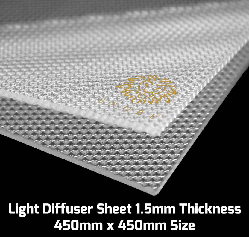 EXUBE Light Diffuser Sheet 1.5mm Thickness 450mm x 450mm Size Stable ...
