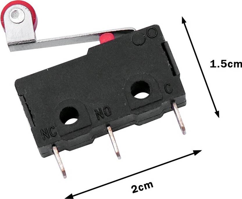 Electronic Spices 10pcs 3Pin Momentary Roller Lever Arm Micro Limit Switch AC 250V 5A SPDT ...