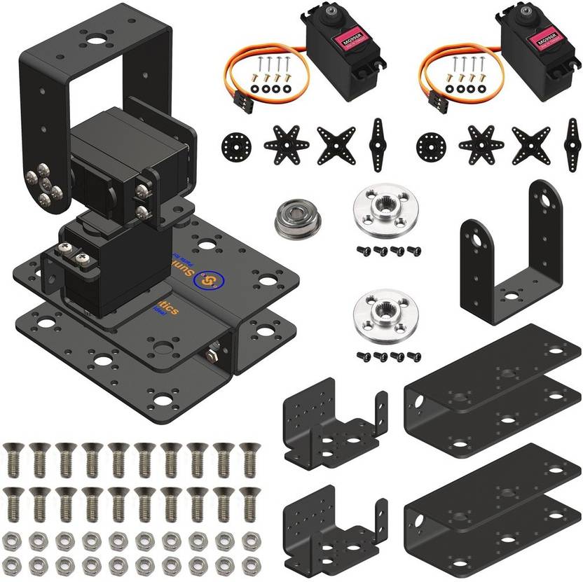 SunRobotics Aluminium Alloy Based 4DOF Robotic Arm DIY Kit | Metal Gripper | POT Controlled ...