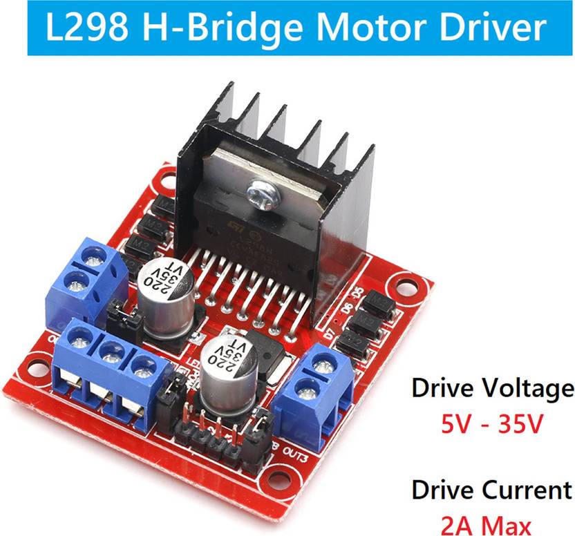 Robotbanao L298N 2A Based Motor Driver Controller Board Module - For DC And Stepper Motors ...