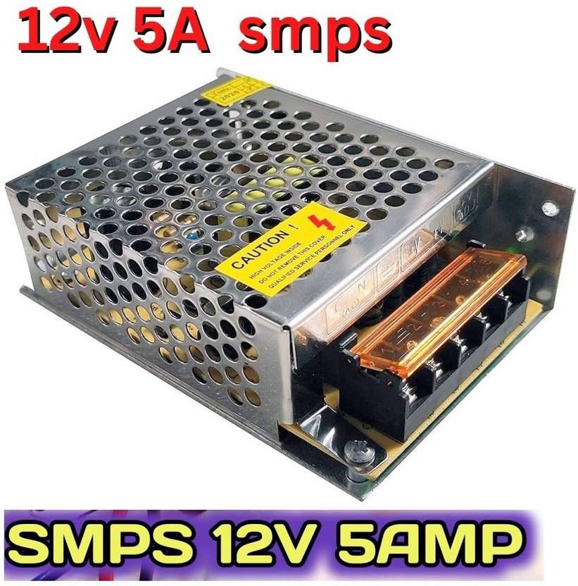 BALRAMA 12V 5A 60W SMPS AC/DC Power Supply 12 Volt DC Converter Adaptor ...