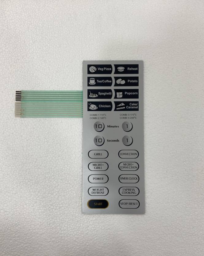 WHITEFLIP Microwave Oven Membrane Keypad Touchpad For Microwave Model ...