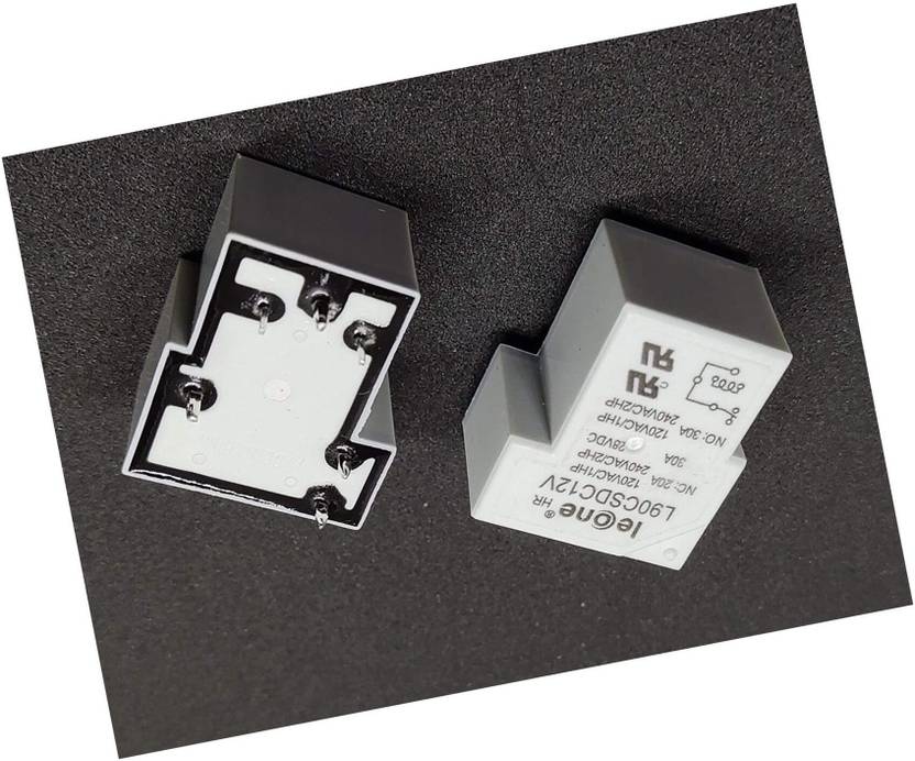 INVENTO 2pcs 12V DC Relay 6 Pin 12V 30A T Shaped PCB Mount Relay SPDT ...