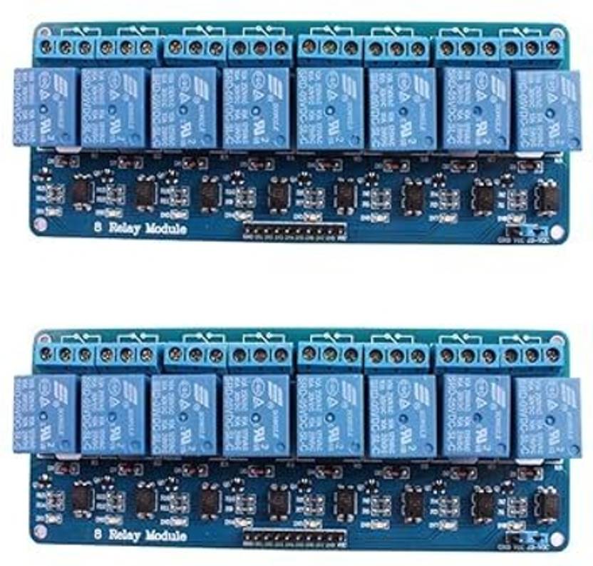 Tayal 5V 8 CHANNEL RELAY MODULE PACK OF 2 Electronic Components ...