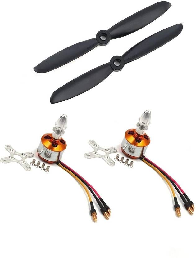 INVENTO 2Pcs 1200KV BLDC Brushless Motor + 5045 5x4.5 5 inch Propeller ...