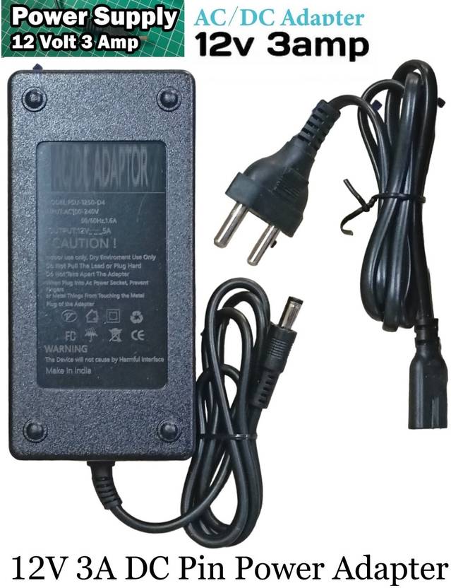 Divinext With Lead 12 Volt 3 Amp 36 Watt Power Supply AC to DC SMPS ...
